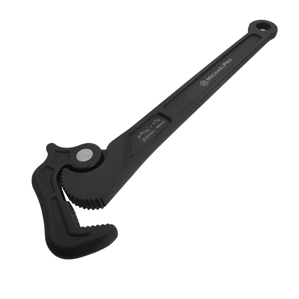 25/32” – 1-7/8” (20mm – 48mm) Self-Adjusting Quick Pipe Wrench (MP0012 ...