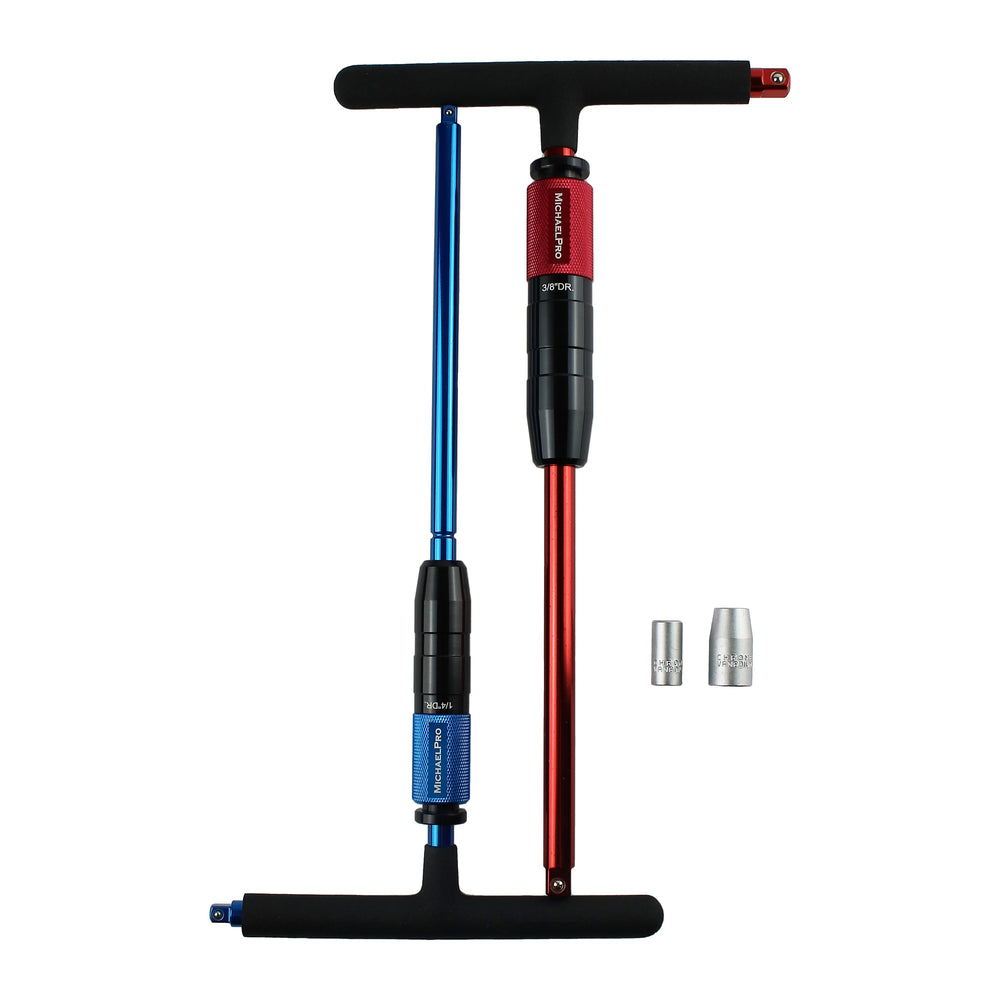1/4" & 3/8" Drive 2 Way Speed Adjustable T-Handle Wrench Set (MP009015