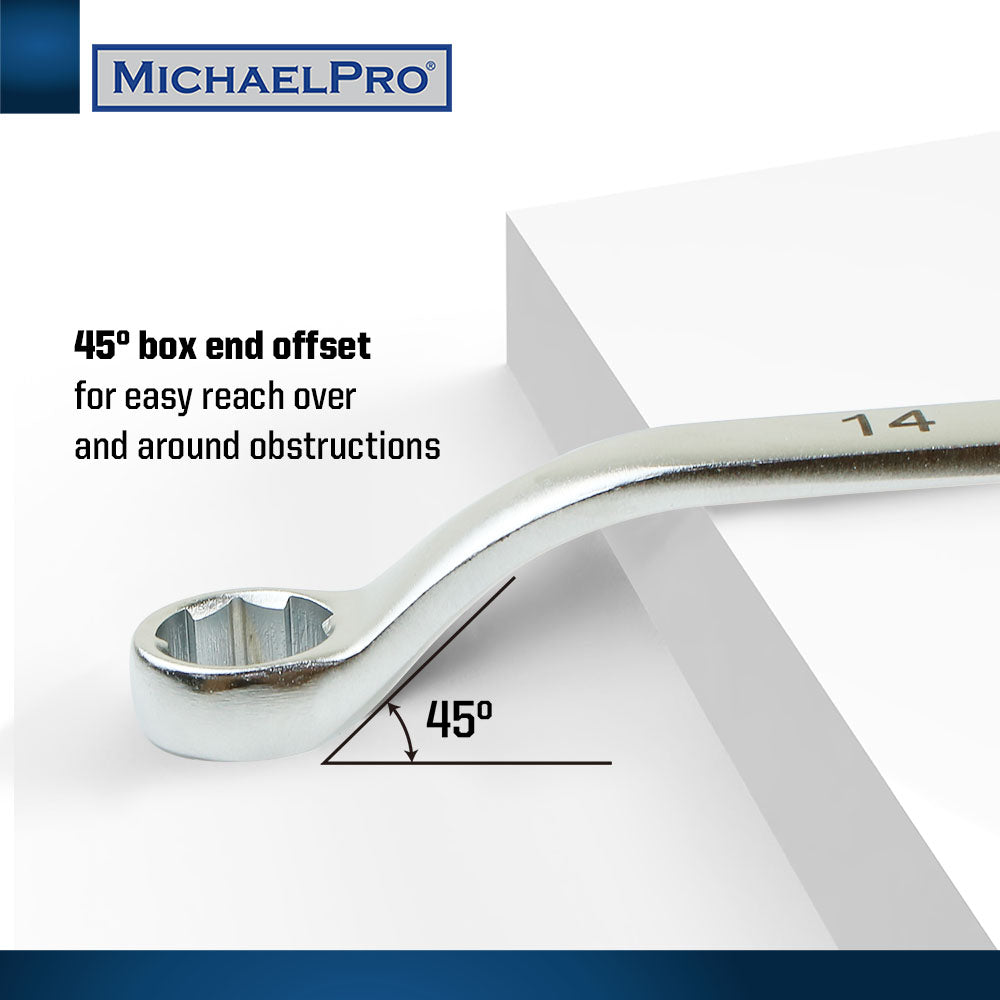 19-Piece Bolt Extractor Offset Wrenches and Cushion Grip Sockets Set i ...